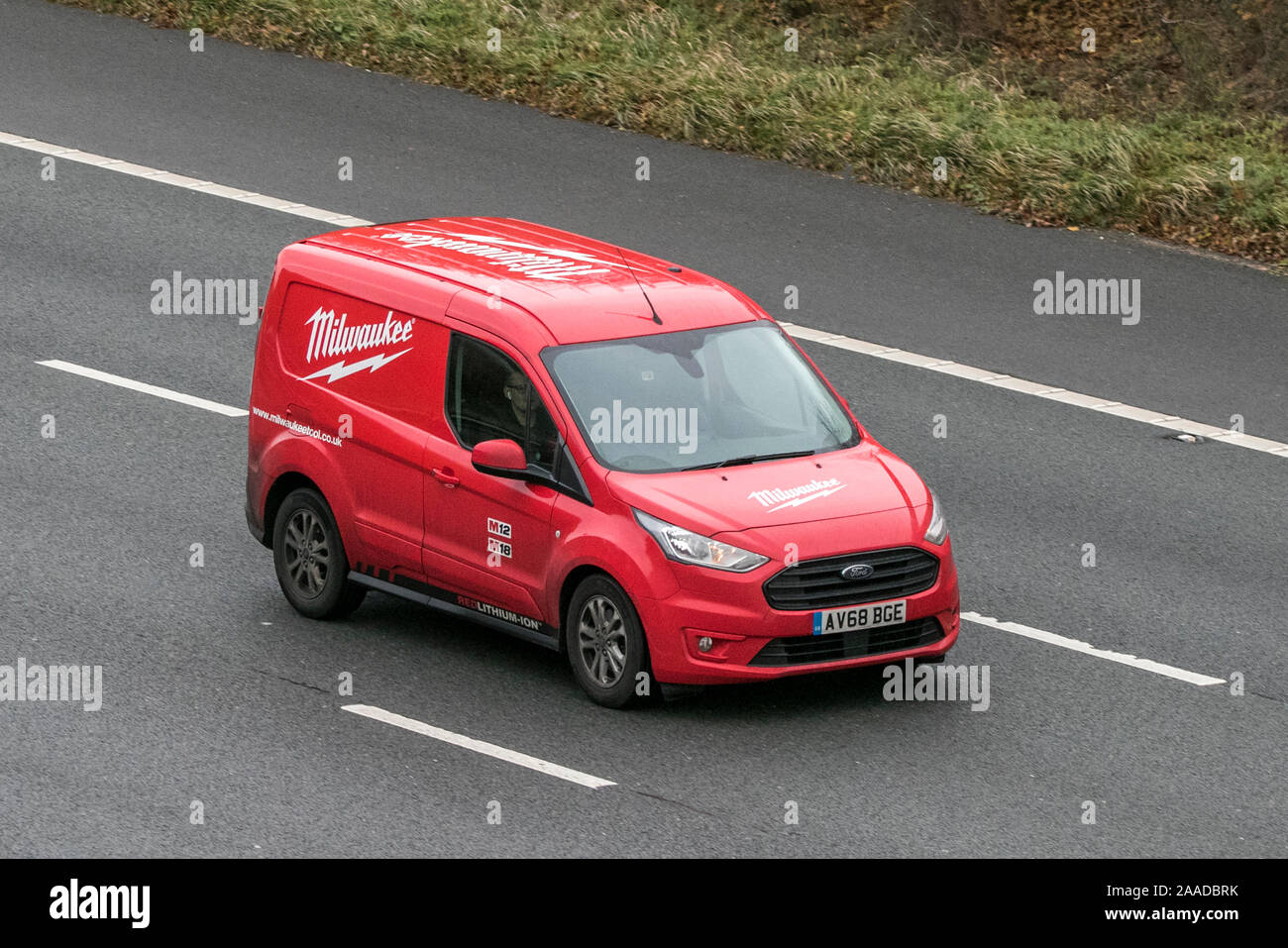Milwaukee power hand tools 2018 red Ford transit connect van traveling ... Milwaukee power hand tools 2018 red Ford transit connect van traveling ...