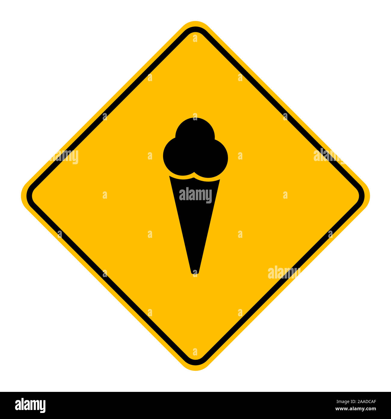 Ice cream and road sign Stock Photo - Alamy