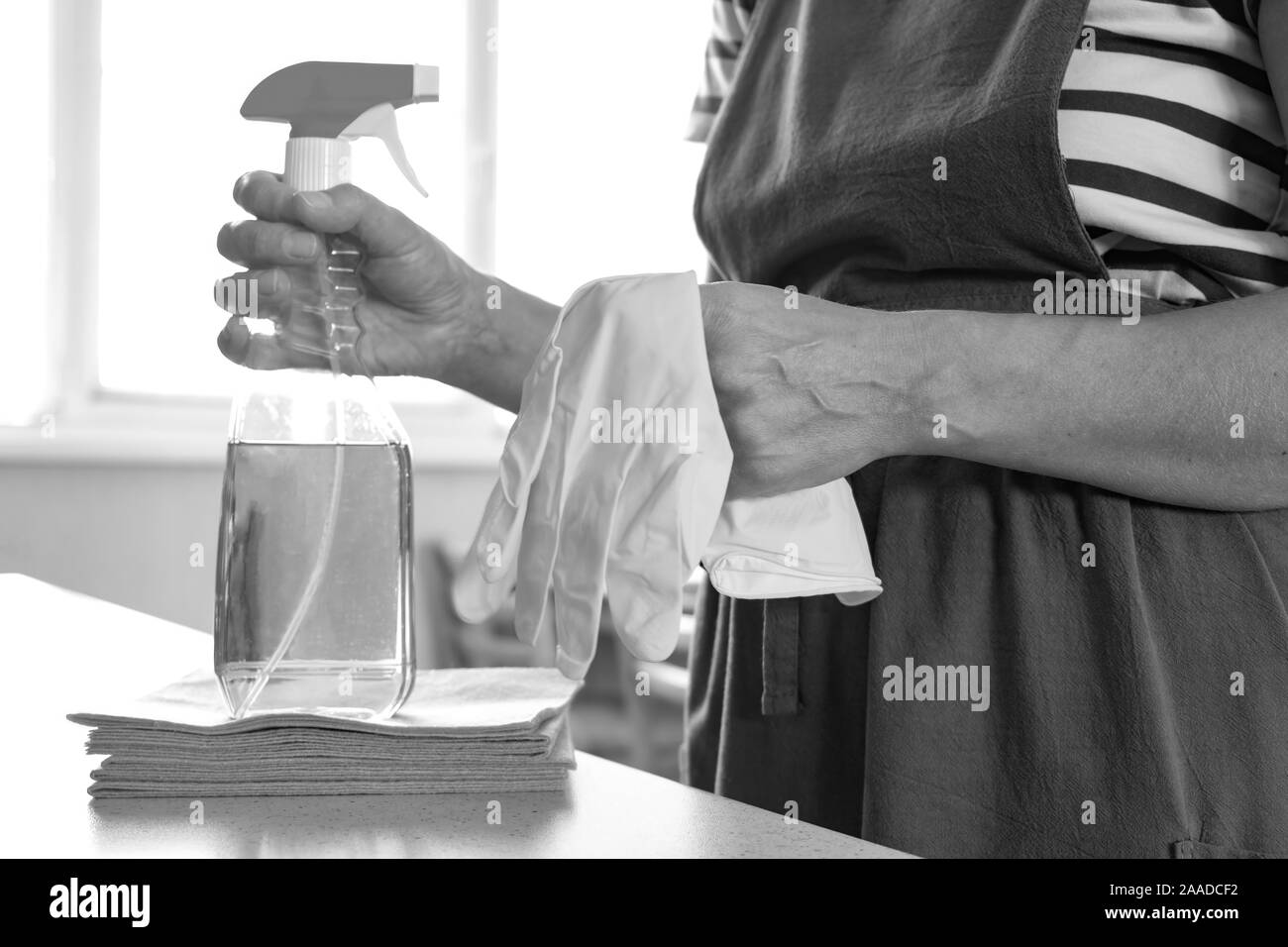 Happy housework Black and White Stock Photos & Images - Alamy