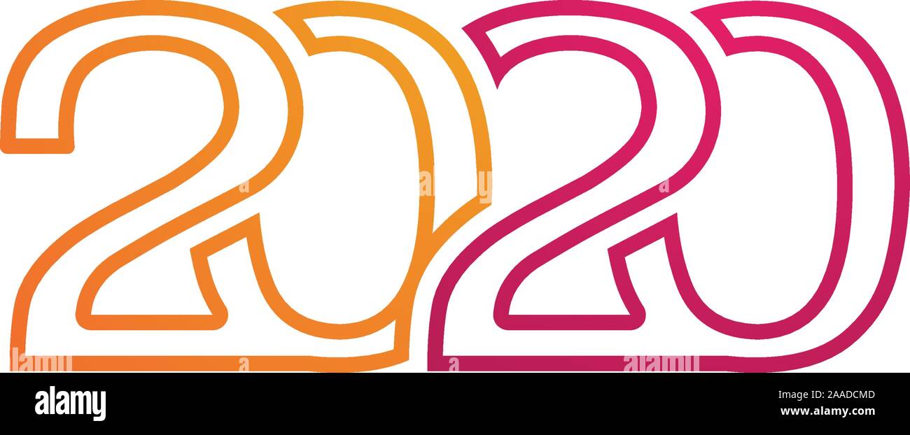 2020 Logo Graphics New Year vector Stock Vector Image & Art - Alamy
