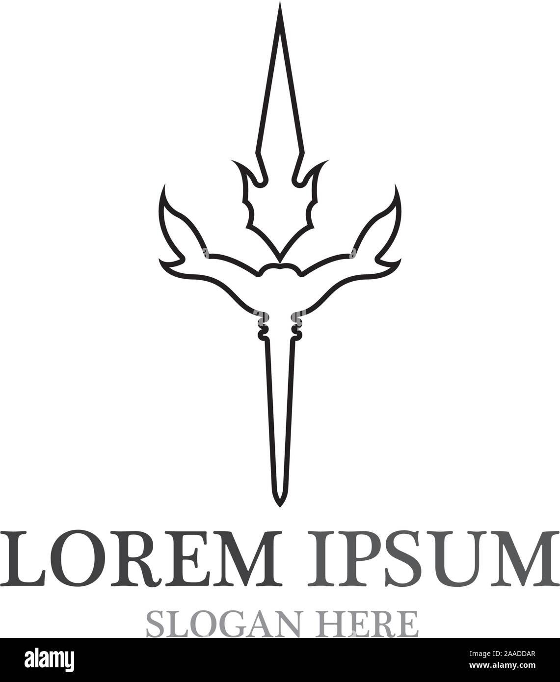 Magic Trident Logo Template vector Stock Vector Image & Art - Alamy