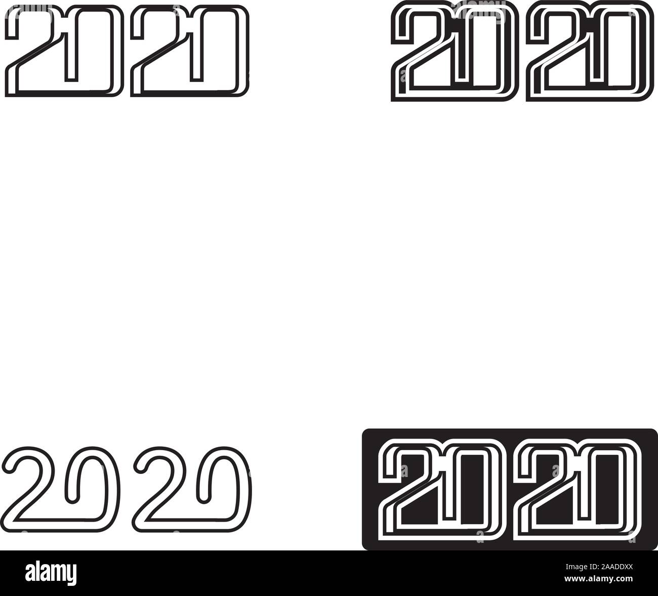 2020 new year vector and symbol template Stock Vector Image & Art - Alamy