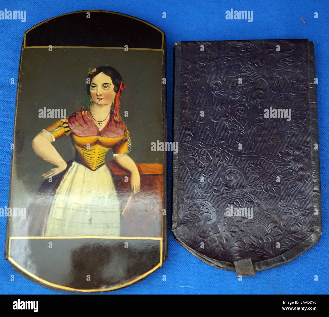 Antique German Hand Painted Cigar Cheroot Case Stock Photo - Alamy