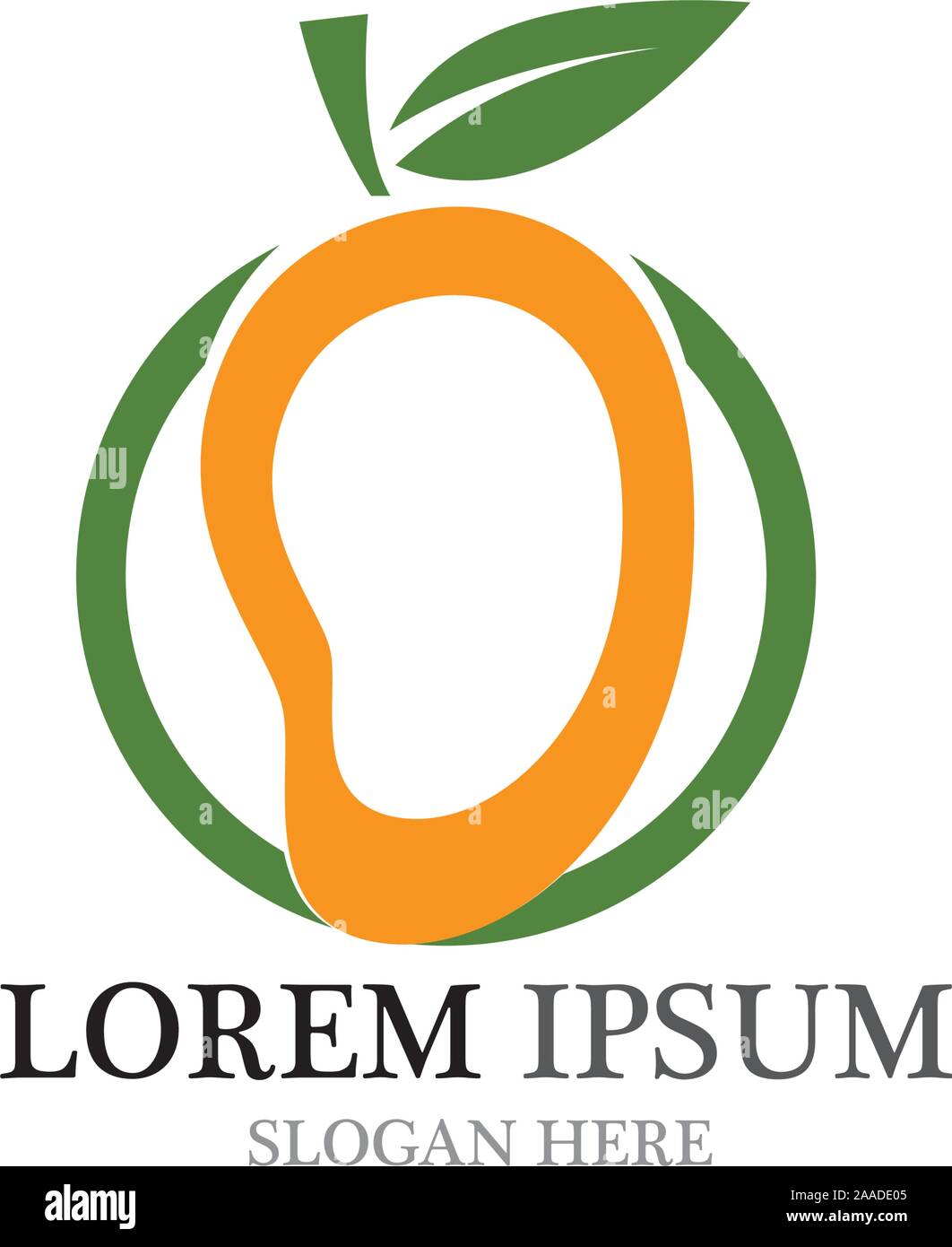 Mango logo flat design vector template Stock Vector Image & Art - Alamy