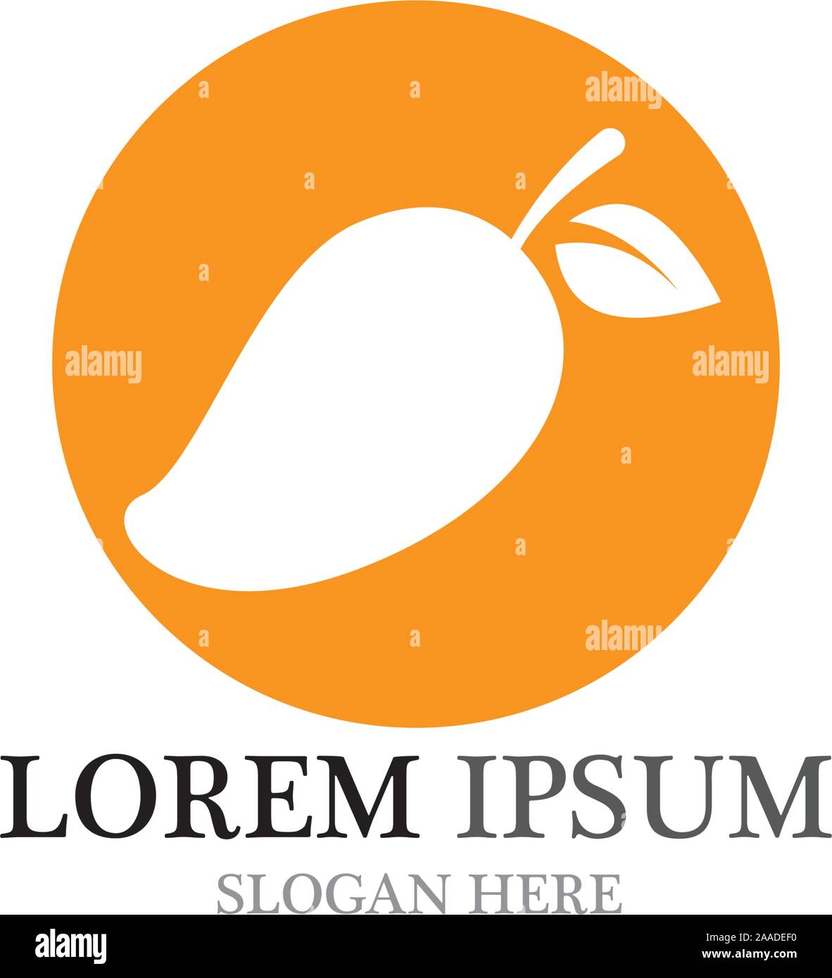 Mango logo flat design vector template Stock Vector Image & Art - Alamy