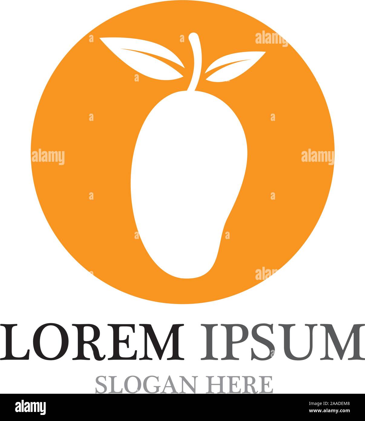 Mango logo flat design vector template Stock Vector Image & Art - Alamy