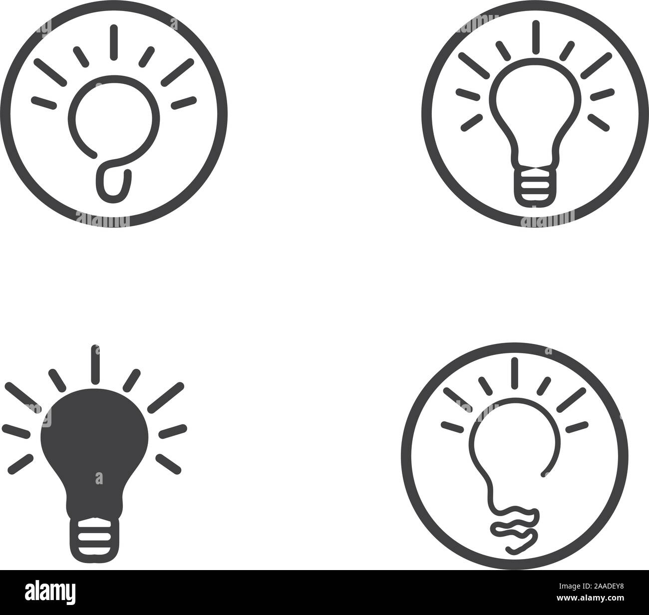 Lamp bulb symbol and icon vector Stock Vector Image & Art - Alamy