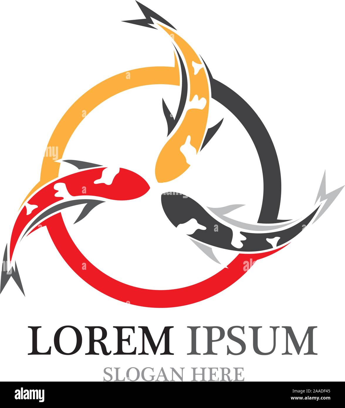 Koi fish logo vector animal Stock Vector Image & Art - Alamy