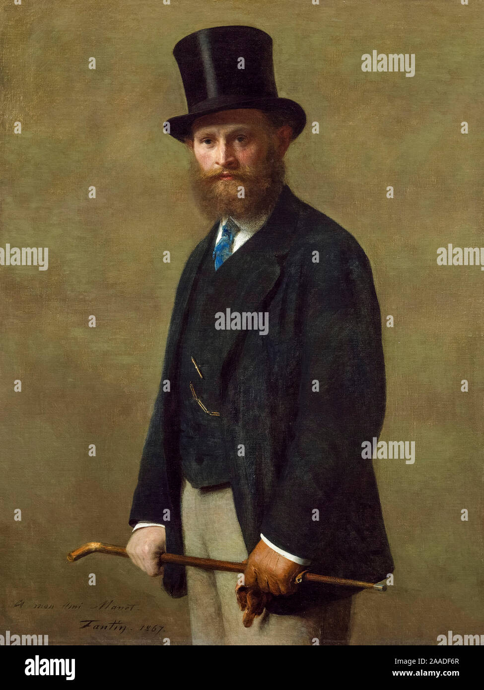 Edouard Manet, portrait painting of the French artist in oil on canvas ...