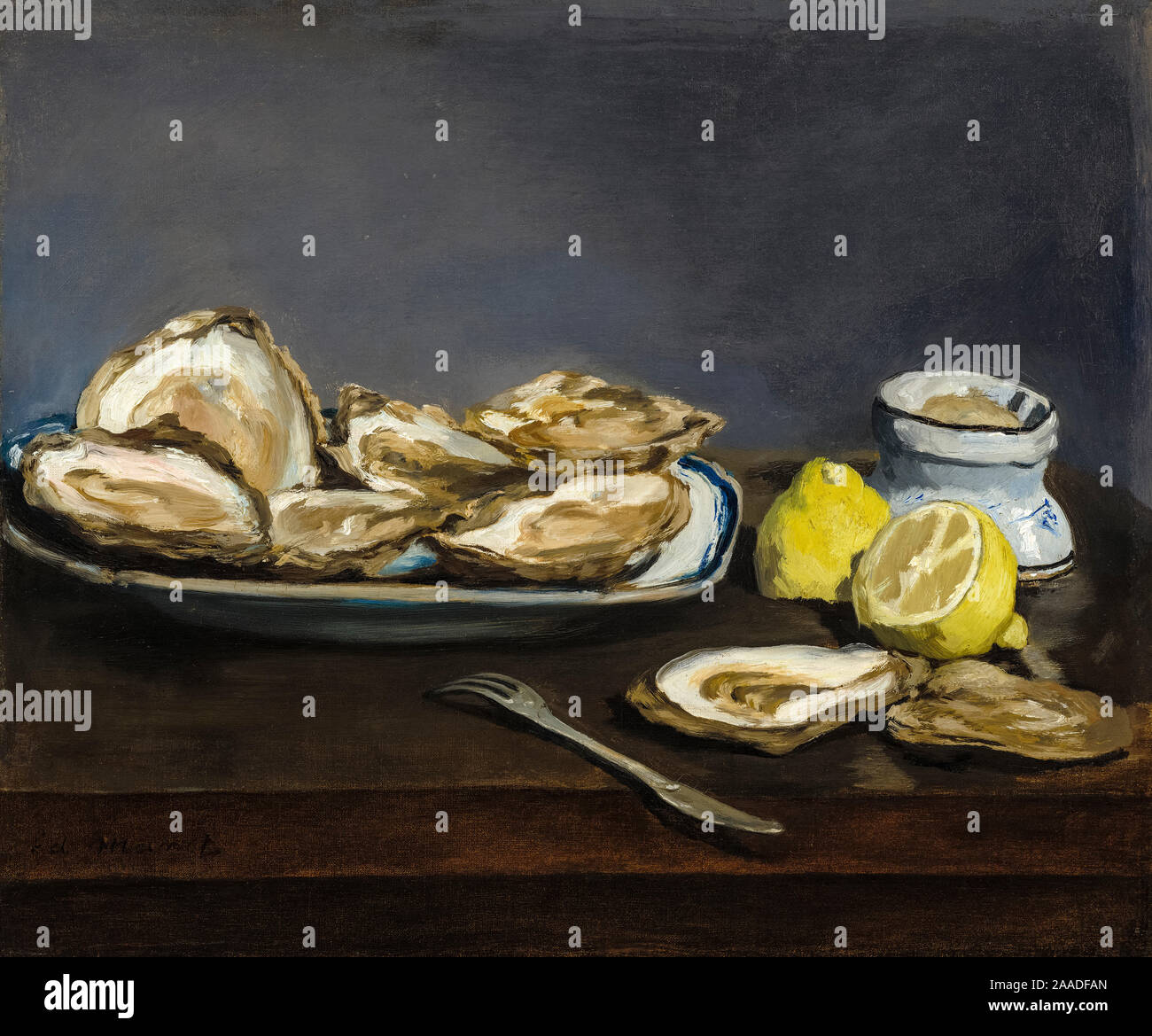 Edouard Manet, Oysters, still life painting, 1862 Stock Photo - Alamy
