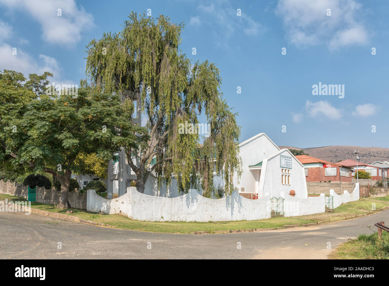 WATERVAL BOVEN, SOUTH AFRICA - MAY 22, 2019: A street scene, with the ...