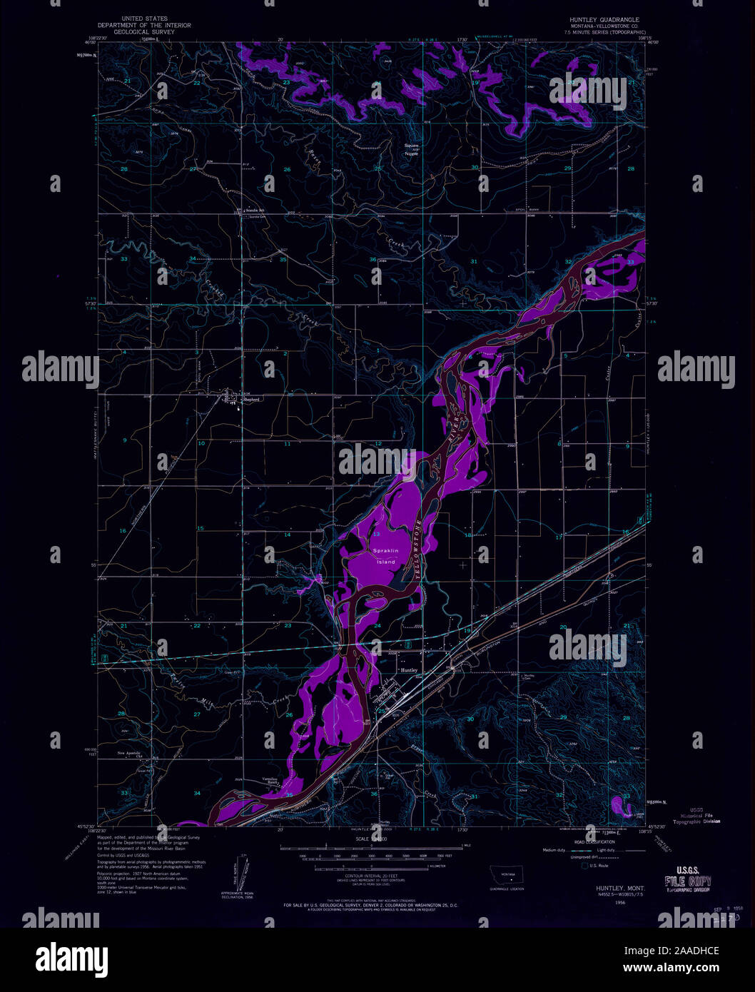 Map of huntley montana hi-res stock photography and images - Alamy