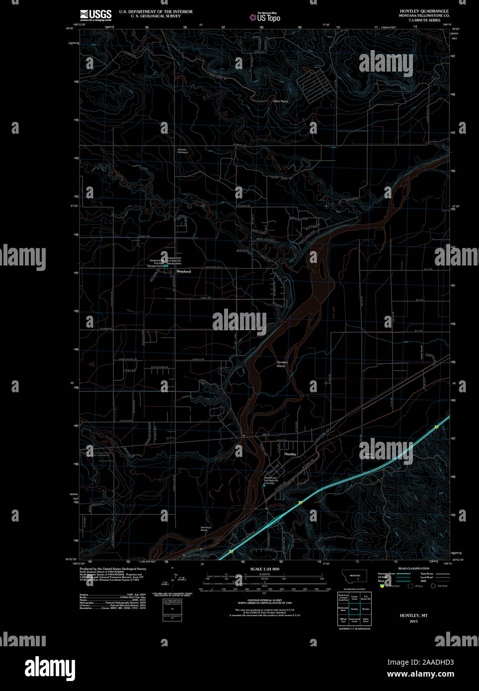 Map of huntley montana hi-res stock photography and images - Alamy