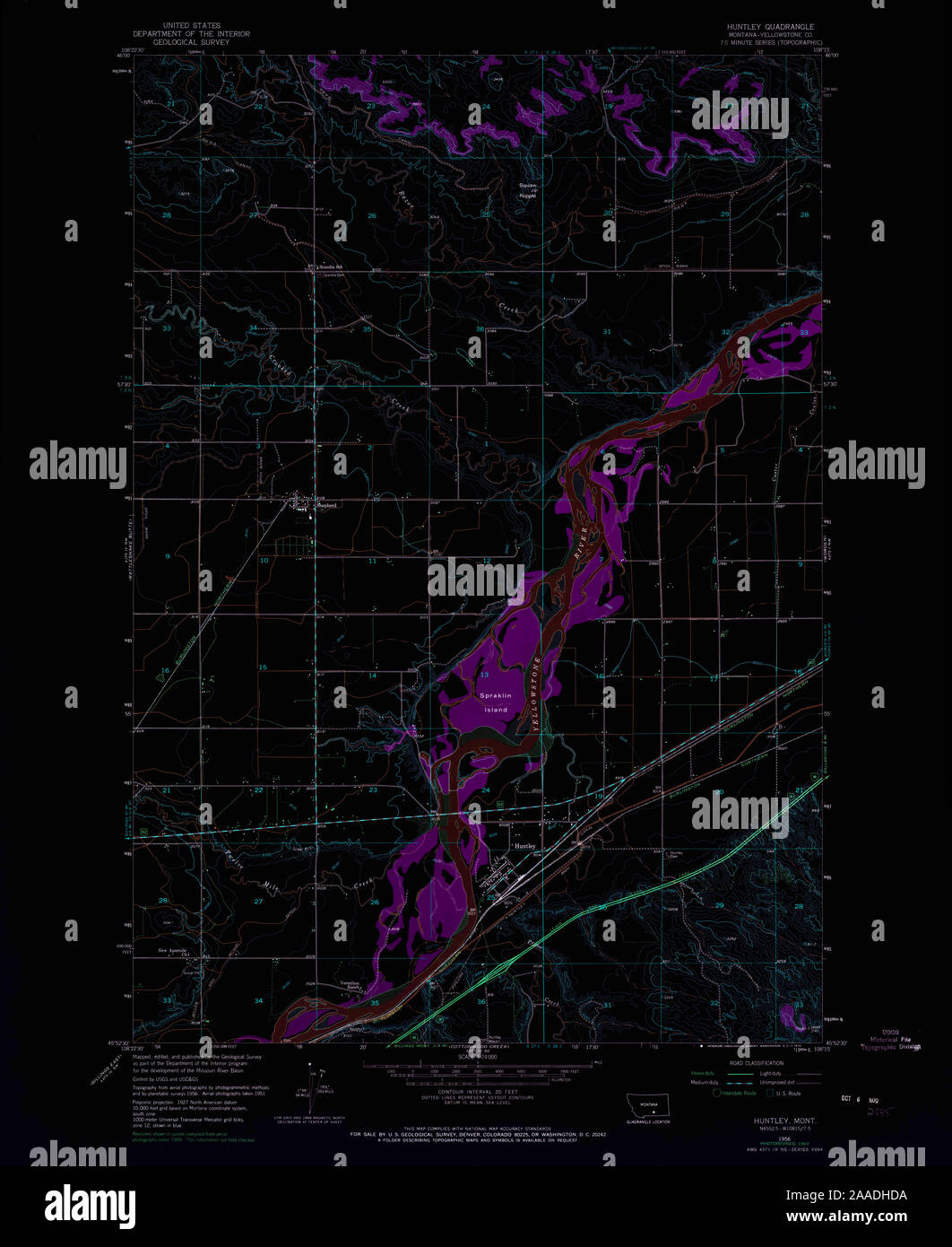 Map of huntley montana hi-res stock photography and images - Alamy