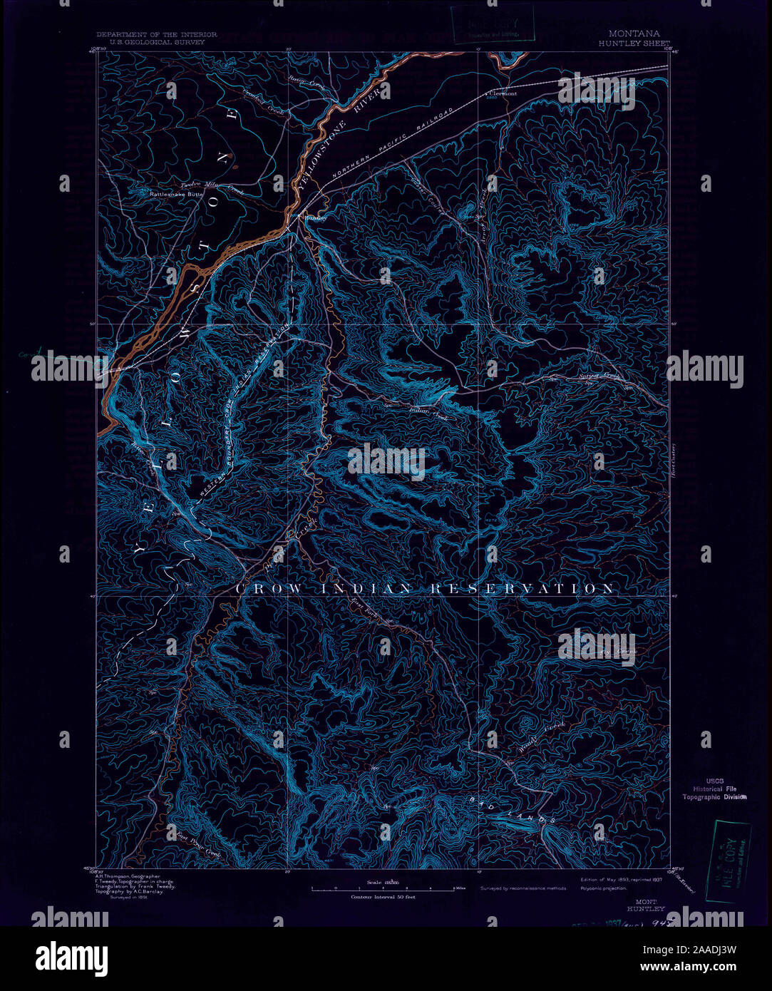 Map of huntley montana hi-res stock photography and images - Alamy