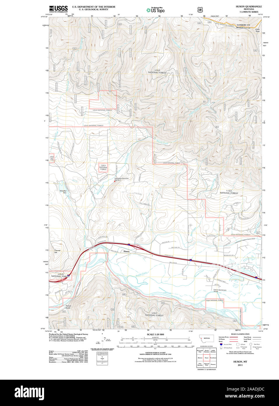 Topo map montana hi-res stock photography and images - Alamy
