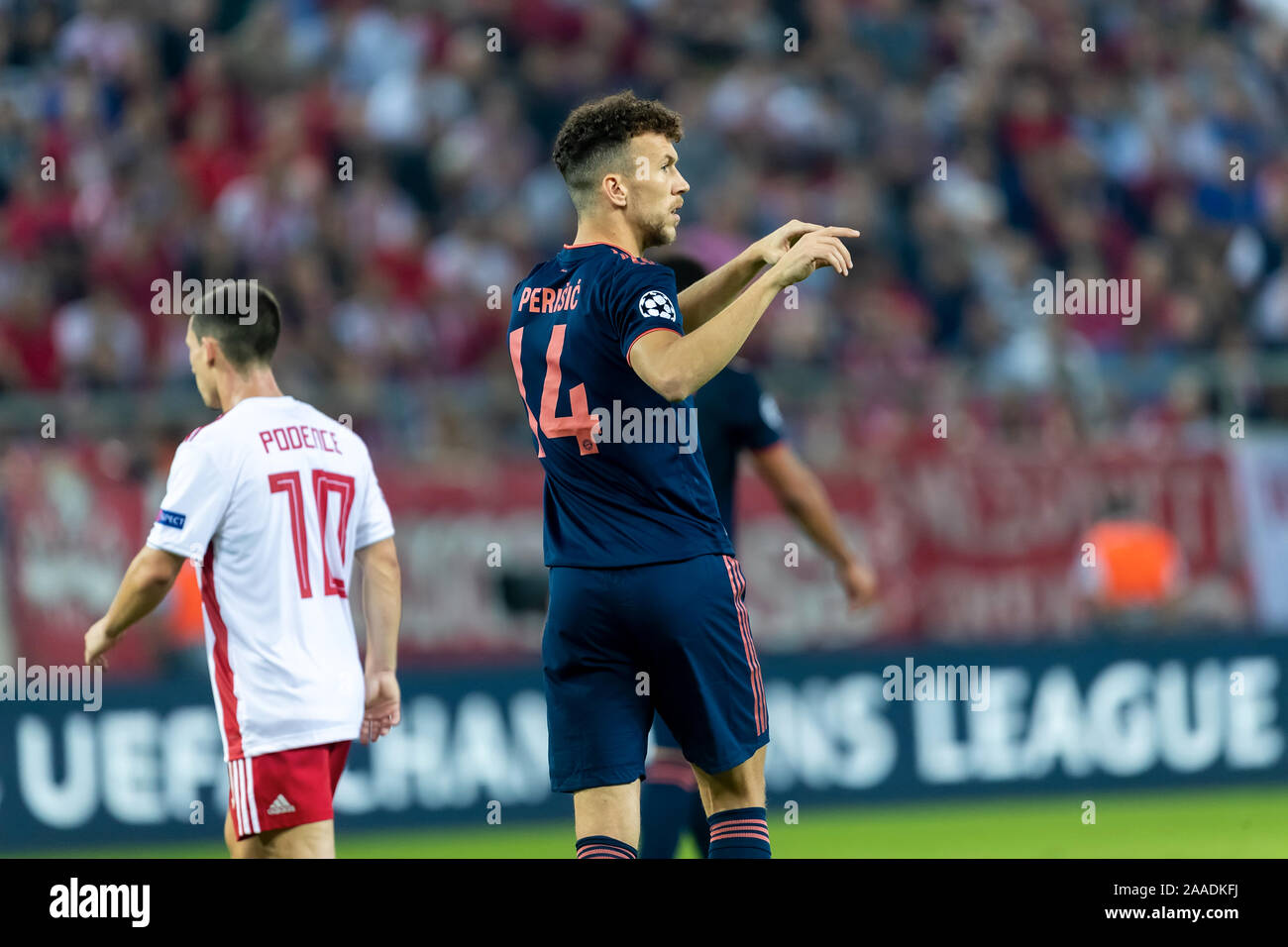 Piraeus, Greece - October 22, 2019: Player of Bayern Ivan Perisic in ...