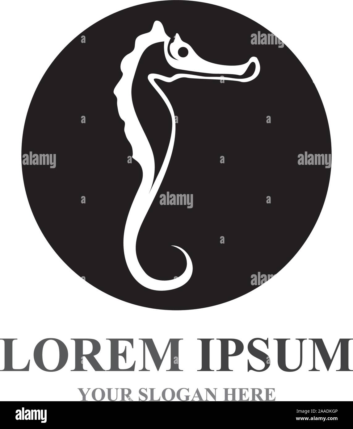 Seahorse logo vector hi-res stock photography and images - Alamy