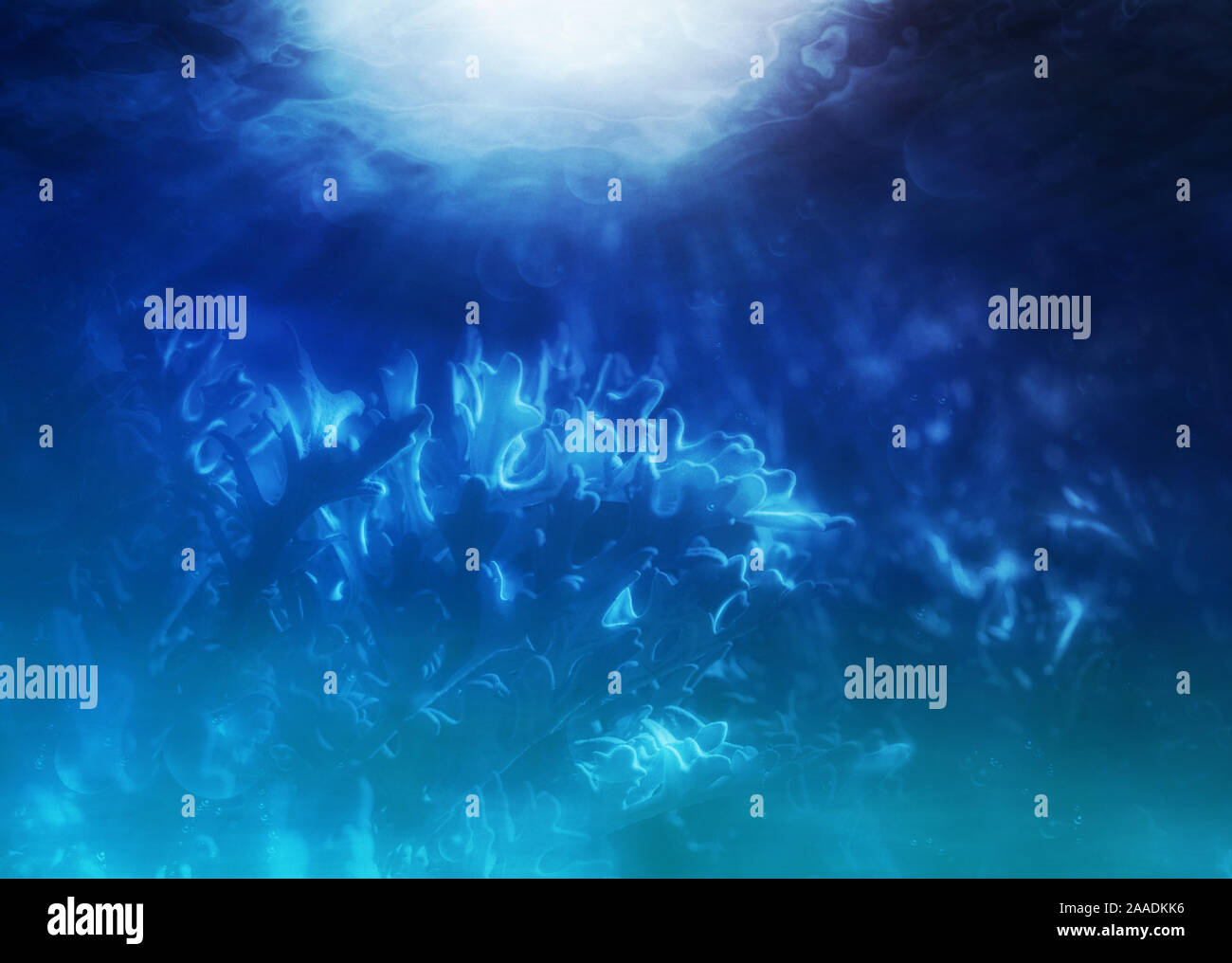 Corals or seaweed, abstract underwater background design Stock Photo ...