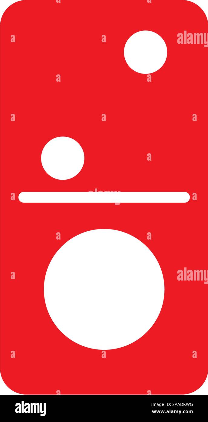 Domino icon on red Stock Vector Images - Alamy