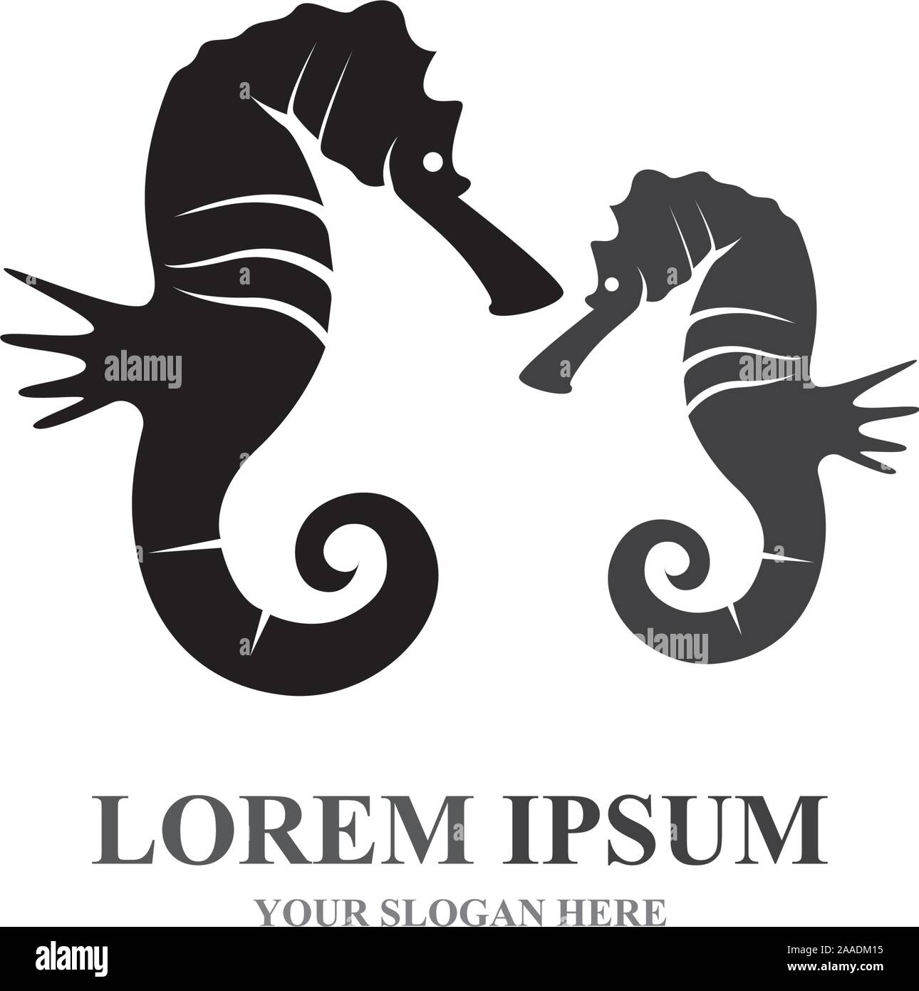 seahorse logo and symbol icon vector Stock Vector Image & Art - Alamy