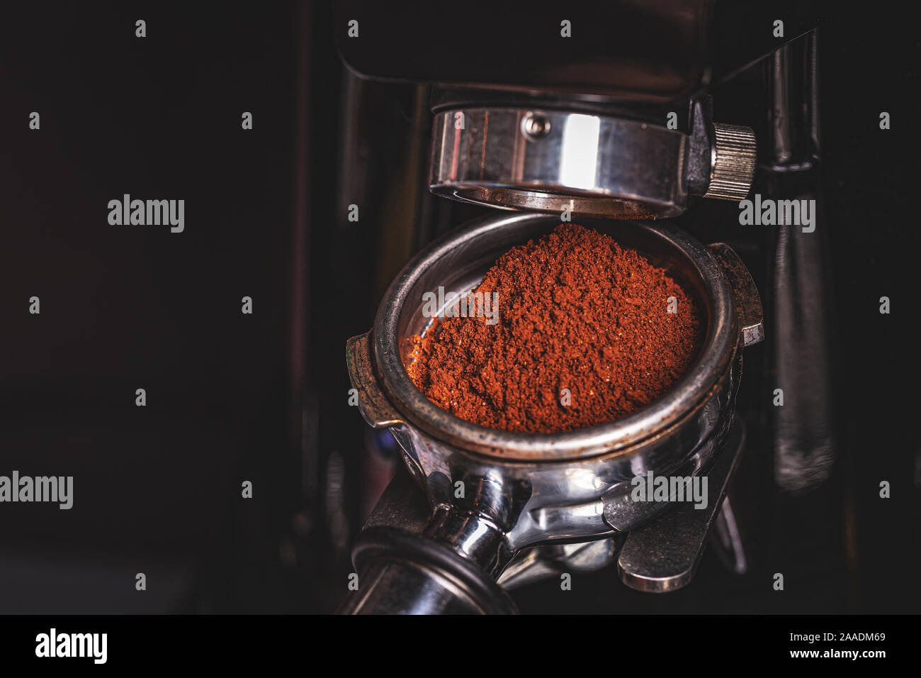 Ground coffee process in machine hi-res stock photography and images ...