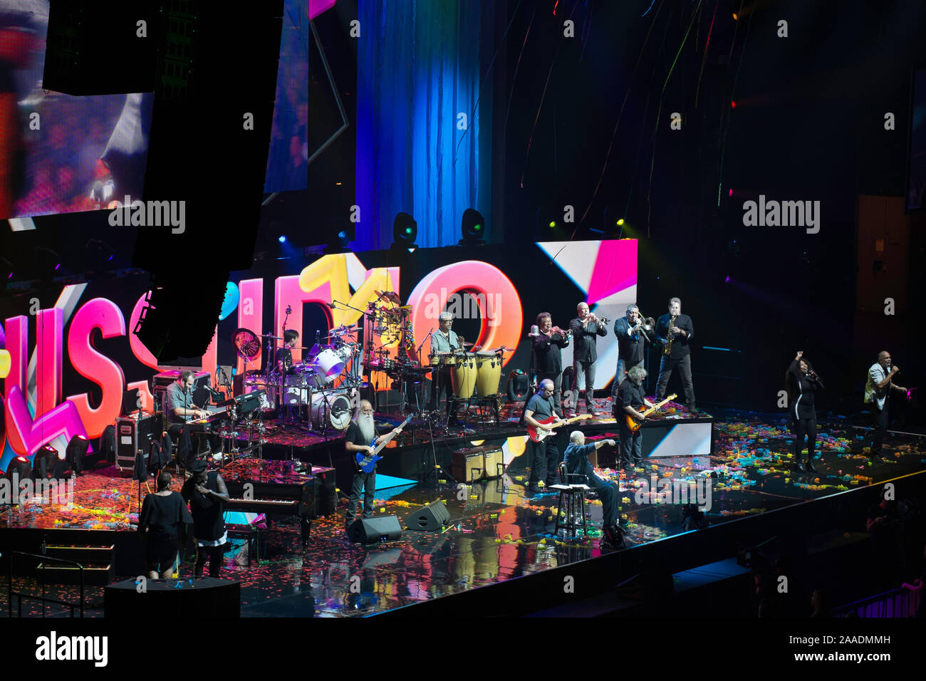 Phil Collins in concert at the Genting Arena, Birmingham Stock Photo ...