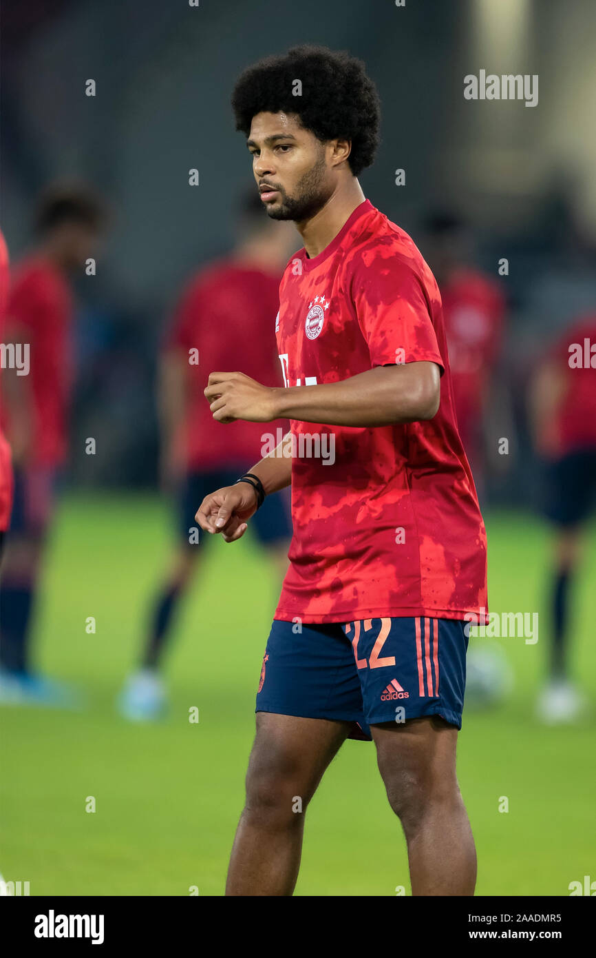 Piraeus, Greece - October 22, 2019: Player of Bayern Serge Gnabry in ...