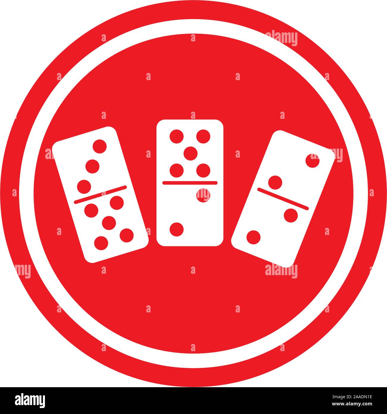 dominoes card vector symbol template Stock Vector Image & Art - Alamy