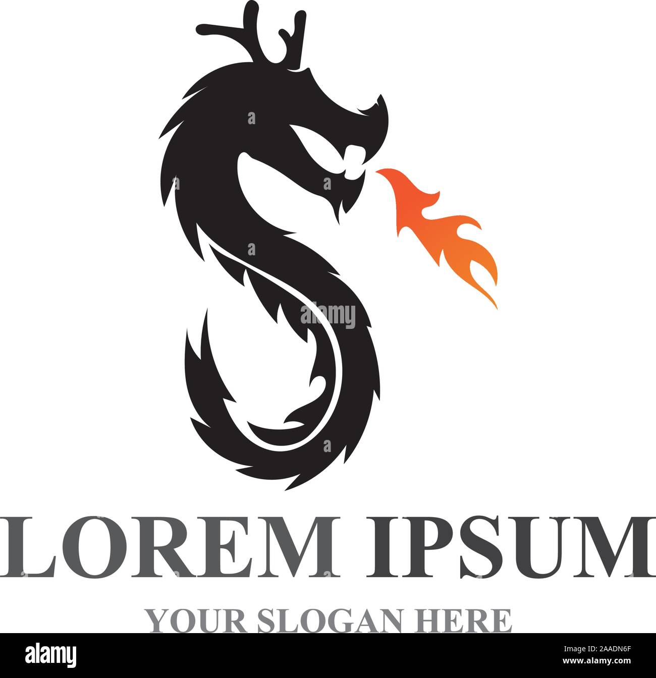 Dragon vector icon illustration design logo template Stock Vector Image ...