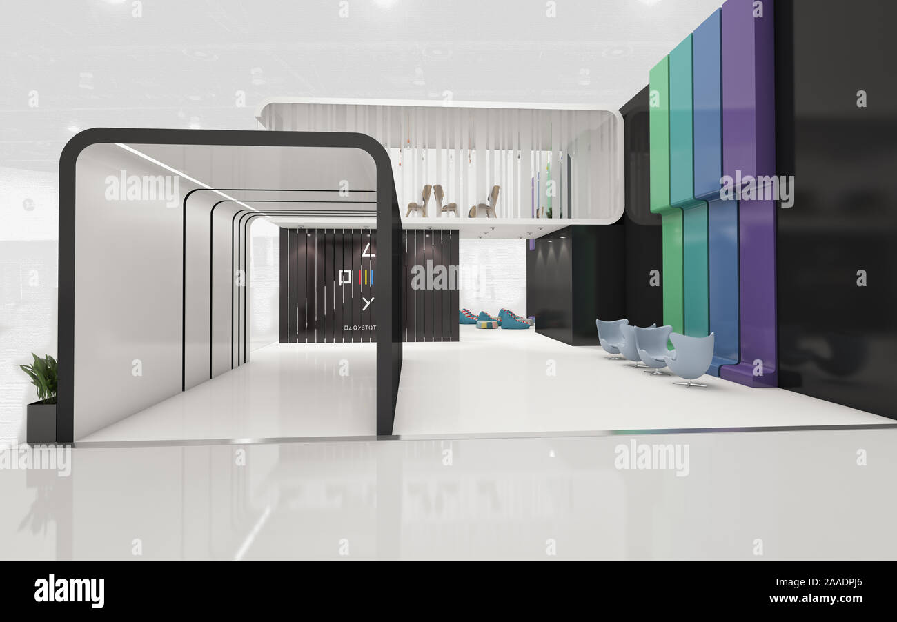 Exhibition Stand with 2 Levels Stock Photo - Alamy