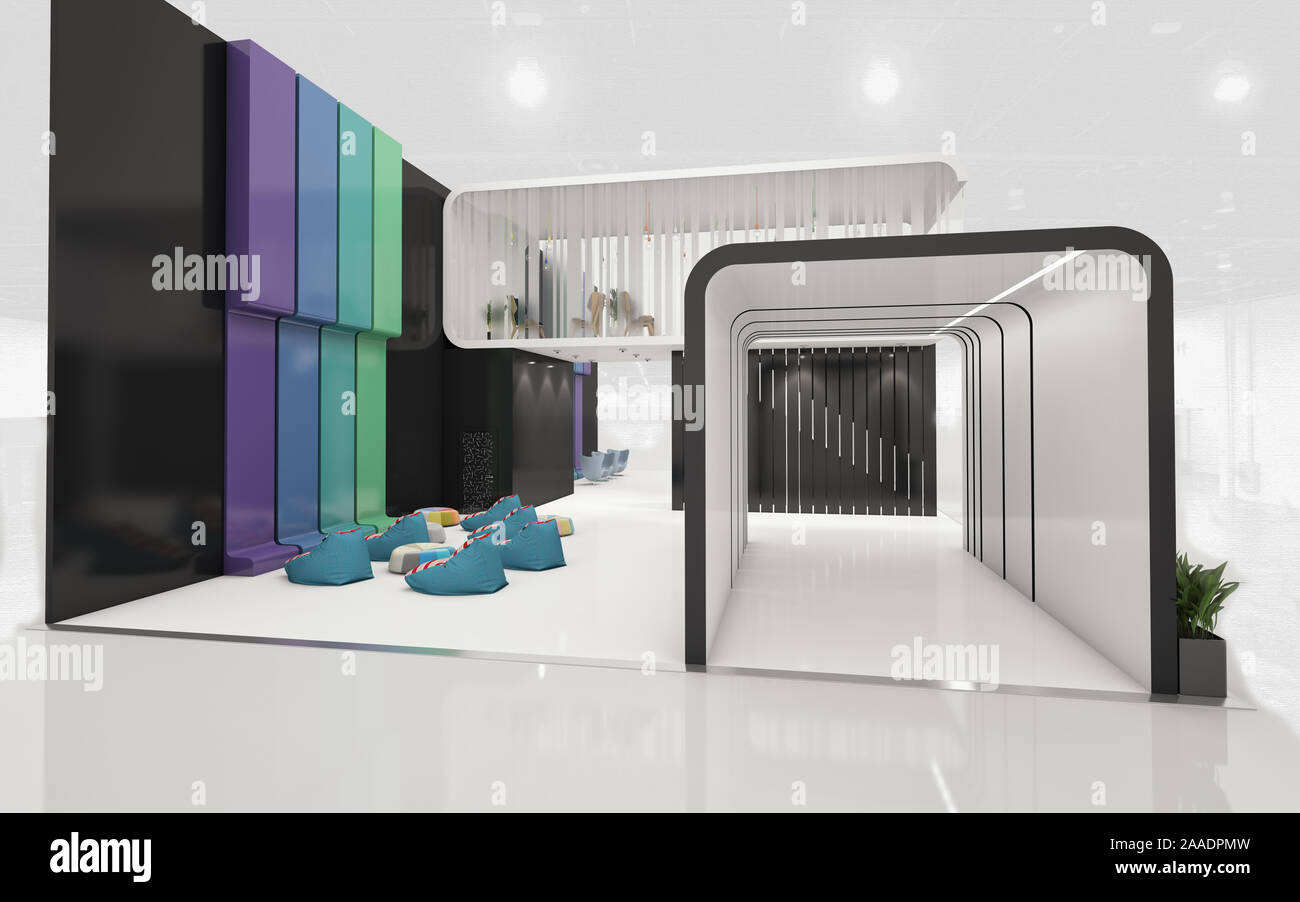 Exhibition Stand with 2 Levels Stock Photo - Alamy