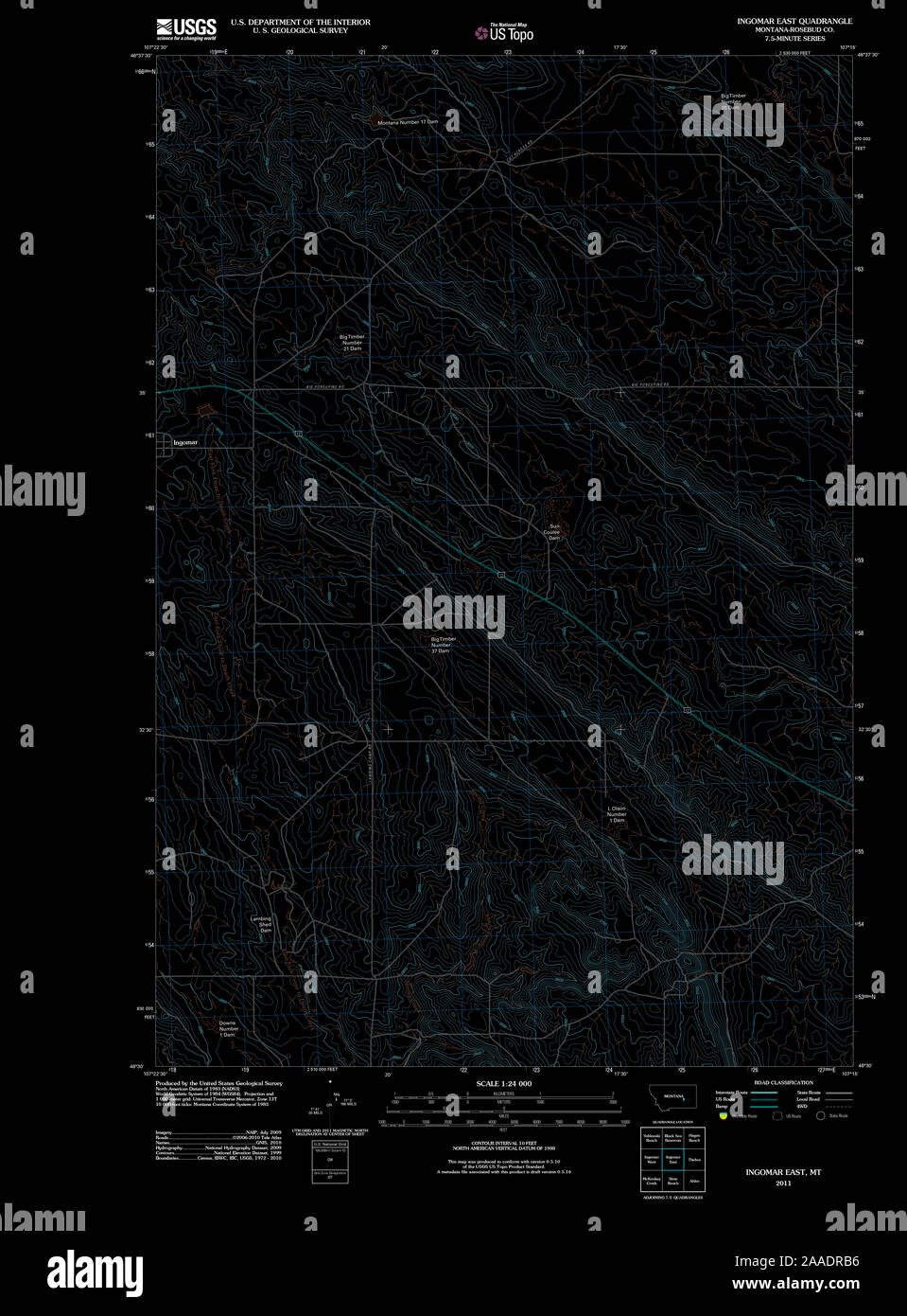 Map of ingomar montana hi-res stock photography and images - Alamy