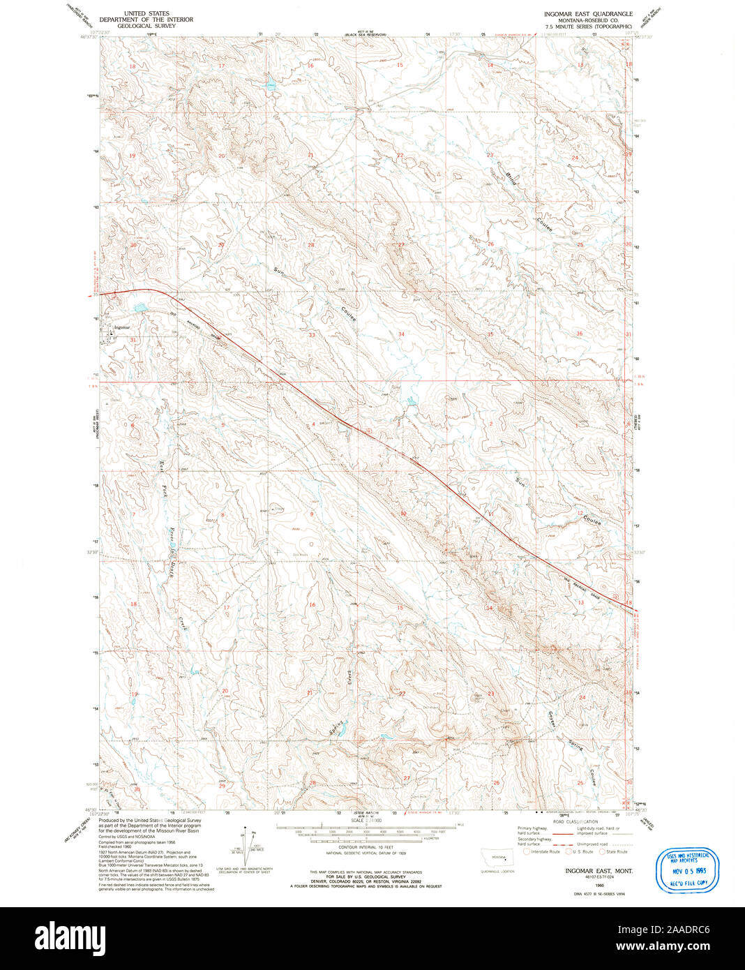 Map of ingomar montana hi-res stock photography and images - Alamy