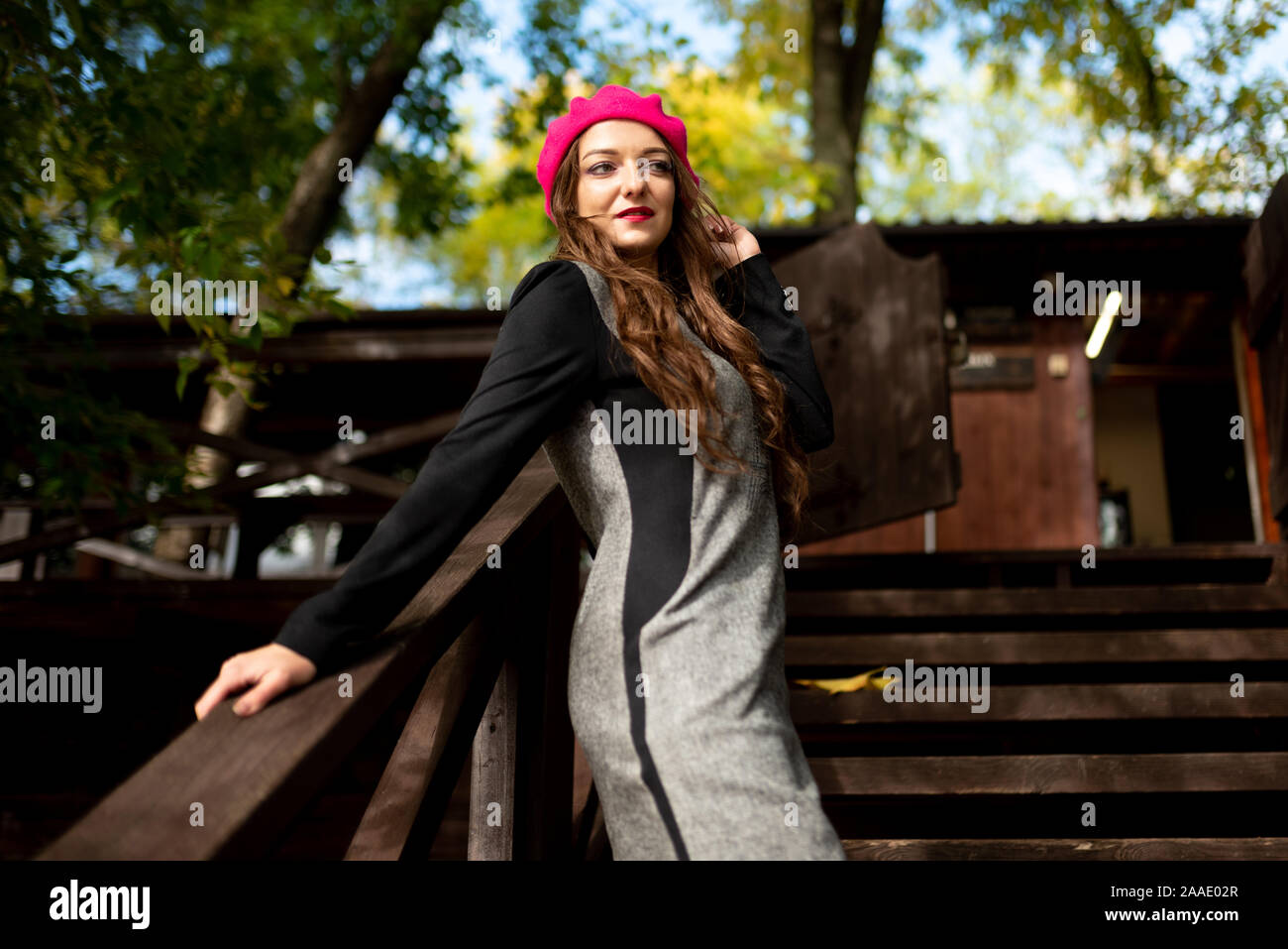 Beret model hi-res stock photography and images - Alamy