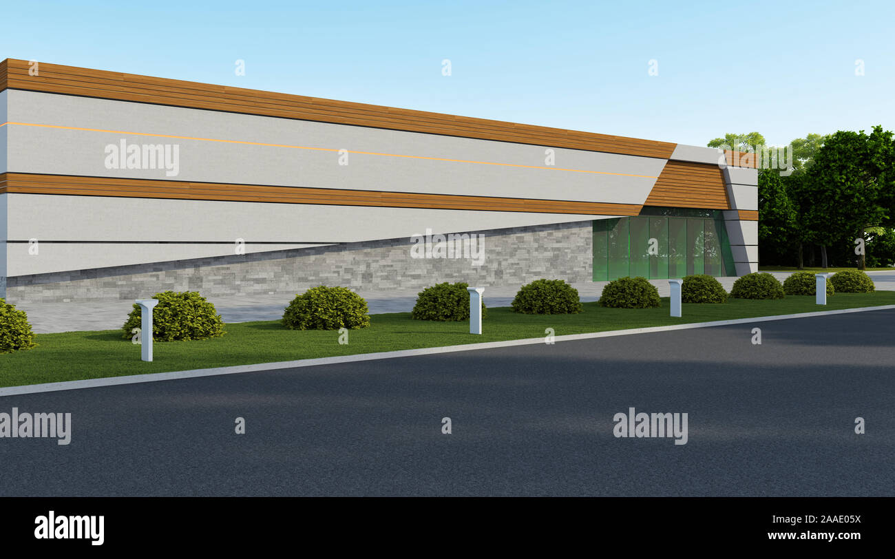 store front with wood and bricks Stock Photo - Alamy