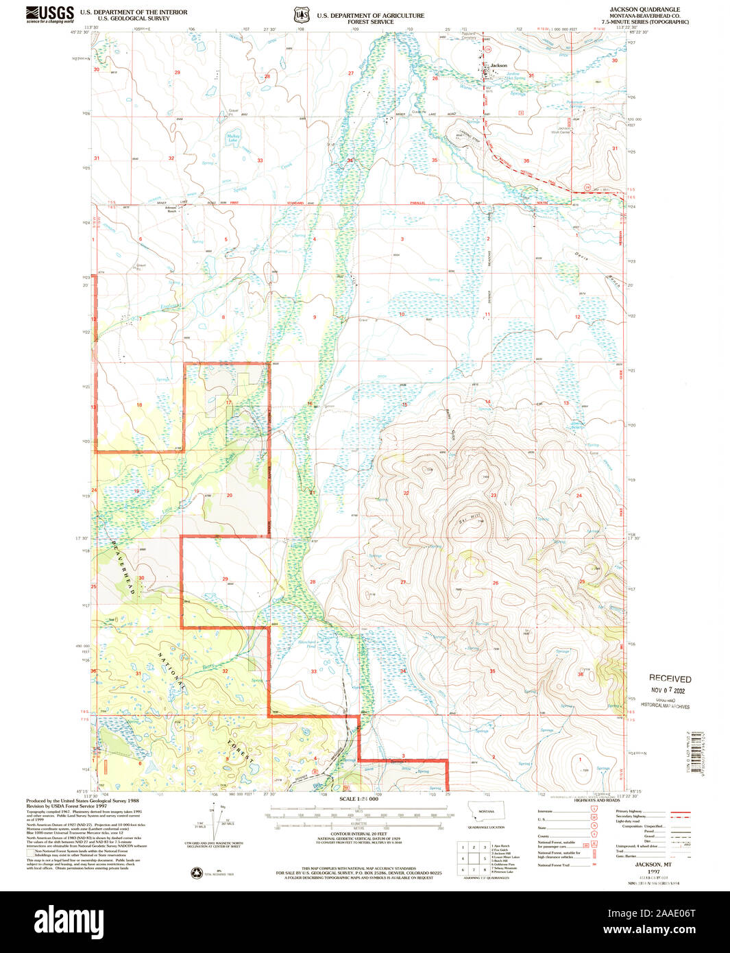 Map of jackson montana Cut Out Stock Images & Pictures - Alamy