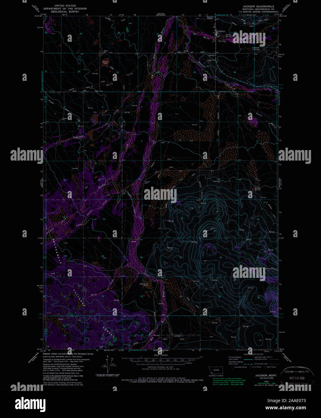 Jackson montana map hi-res stock photography and images - Alamy