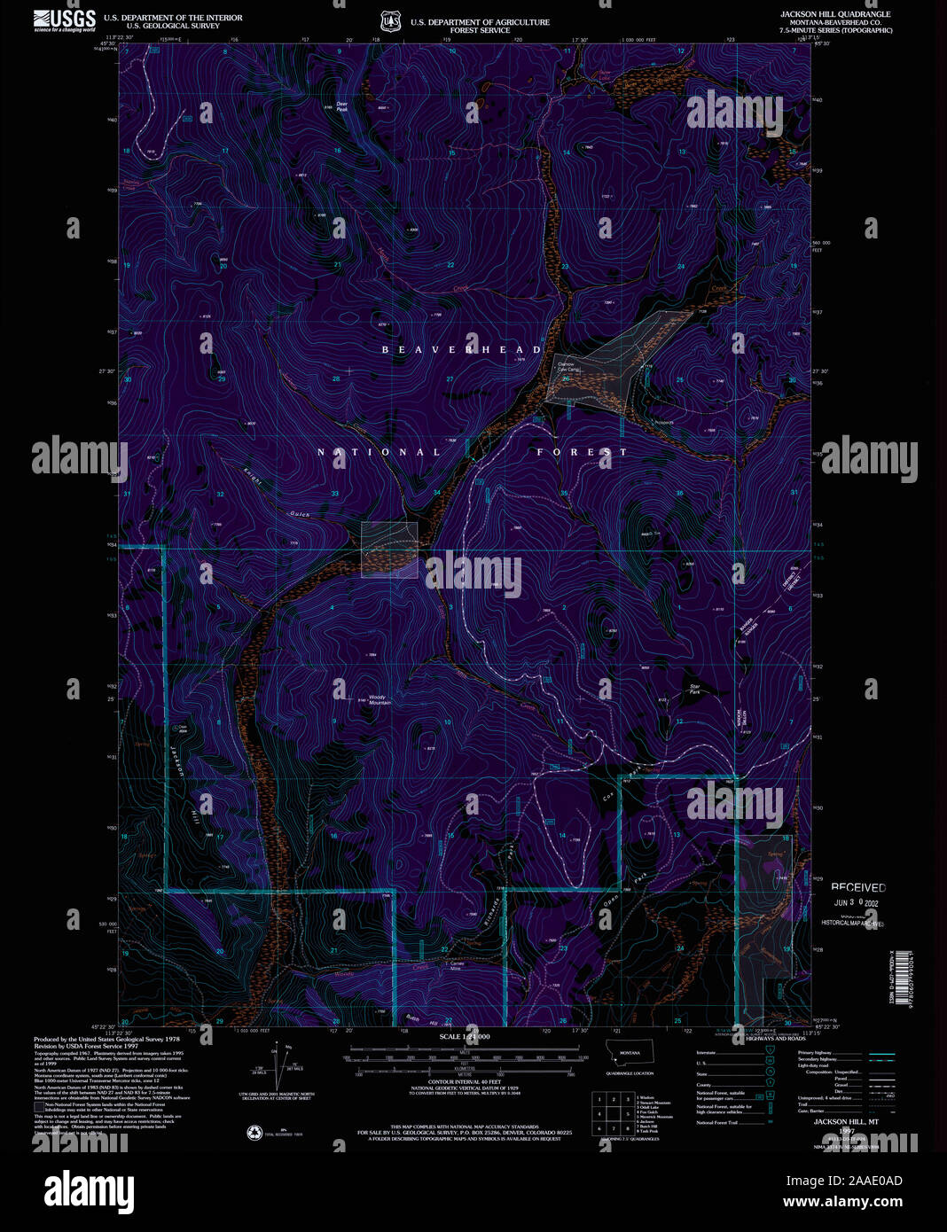 Map of jackson montana hi-res stock photography and images - Alamy