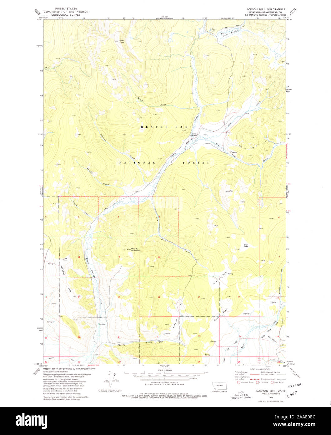 Map of jackson montana hi-res stock photography and images - Alamy