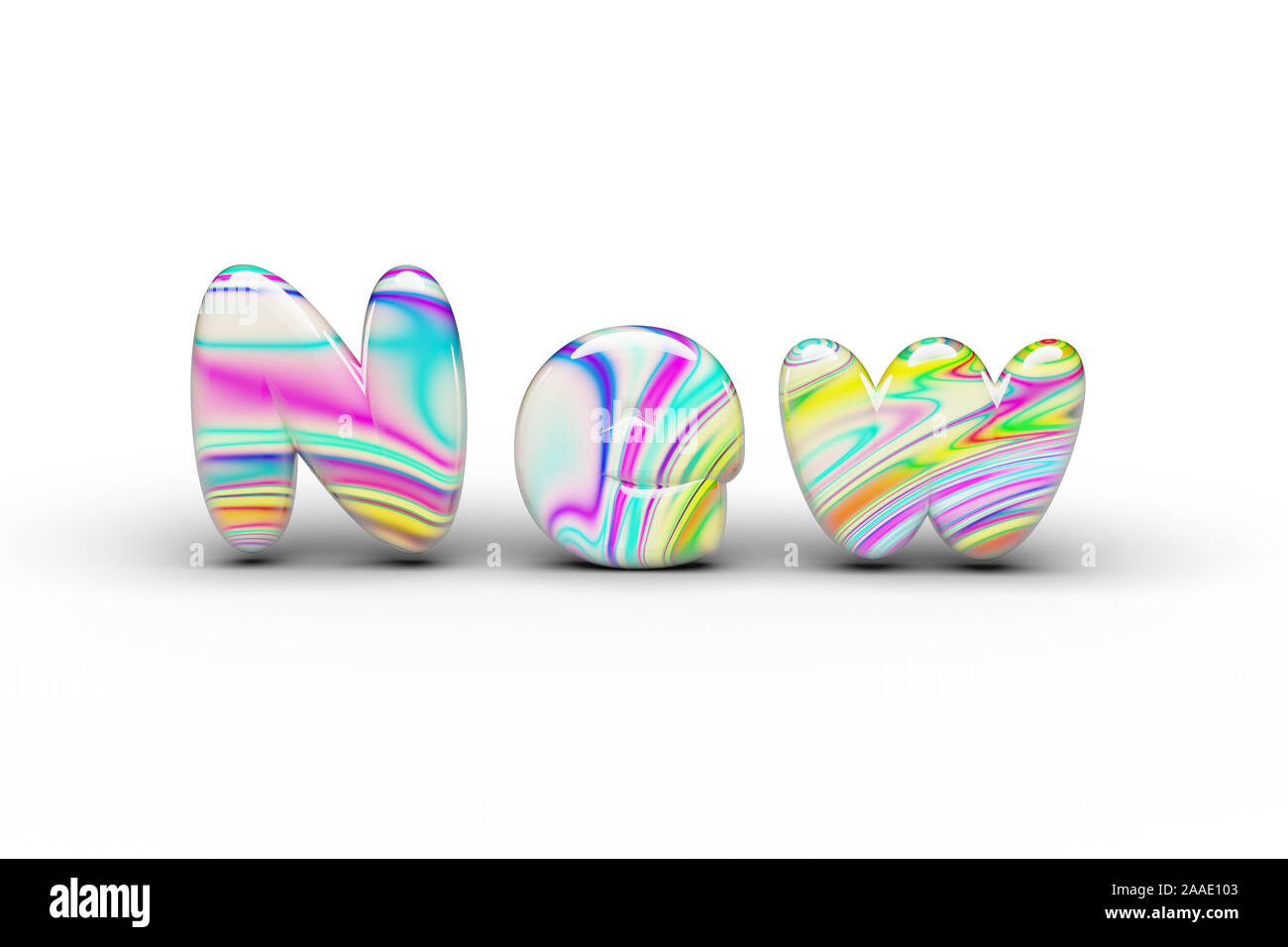 Sweets Candy multi-colored New word. On a white isolate background. 3D ...