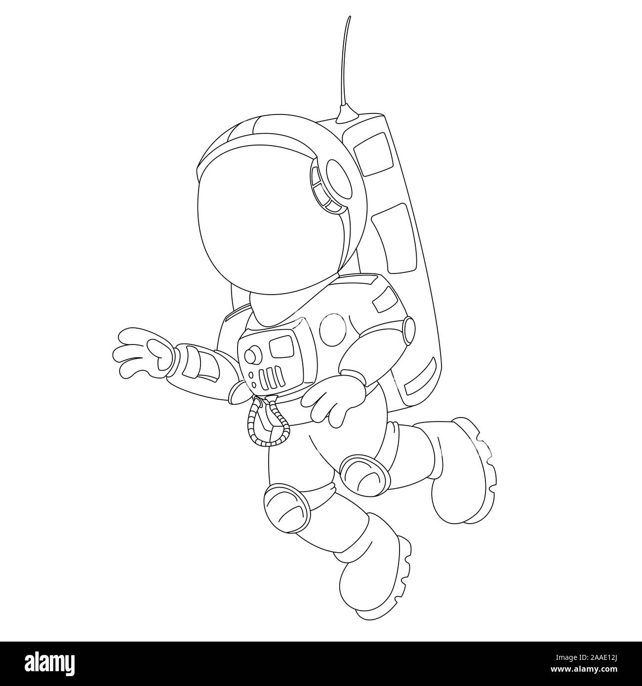 Cartoon astronaut flying Stock Vector Image & Art - Alamy