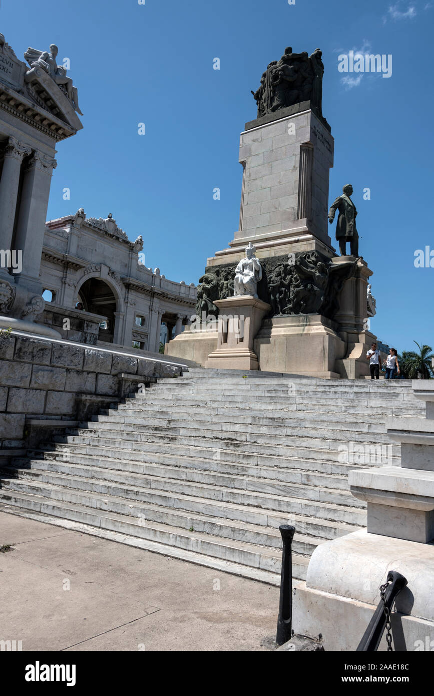 The monument of José Miguel Gómez, (1858-1921) was the second president ...