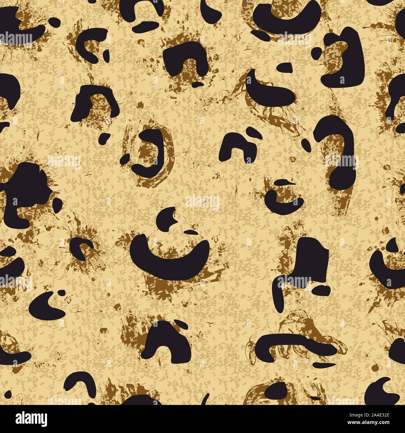 Leopard skin texture. Seamless animal fur pattern. - illustration Stock ...