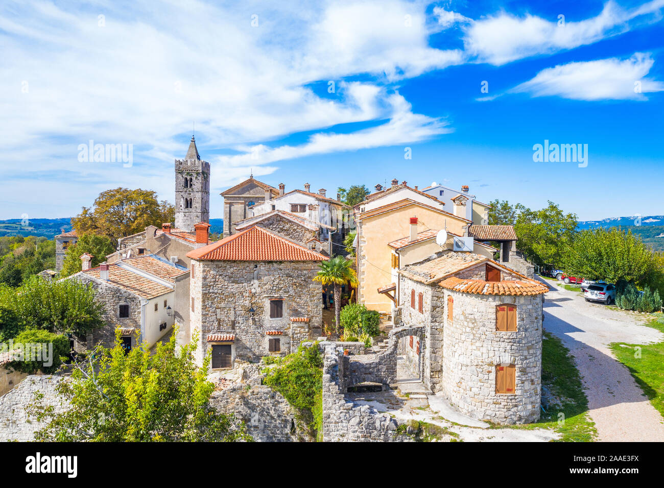 Old town of Hum on the hill, beautiful traditional architecture in ...