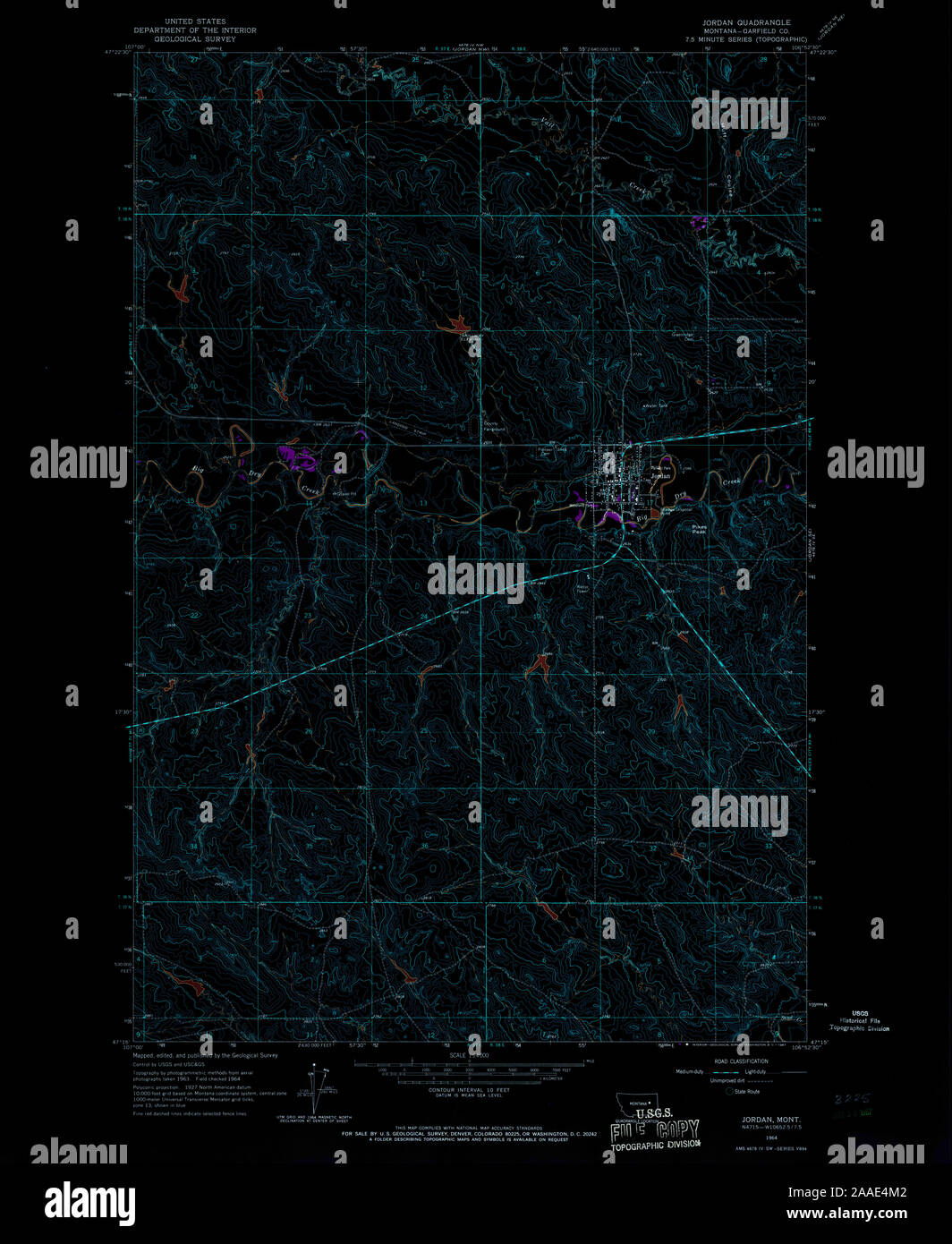 Map of jordan montana hi-res stock photography and images - Alamy