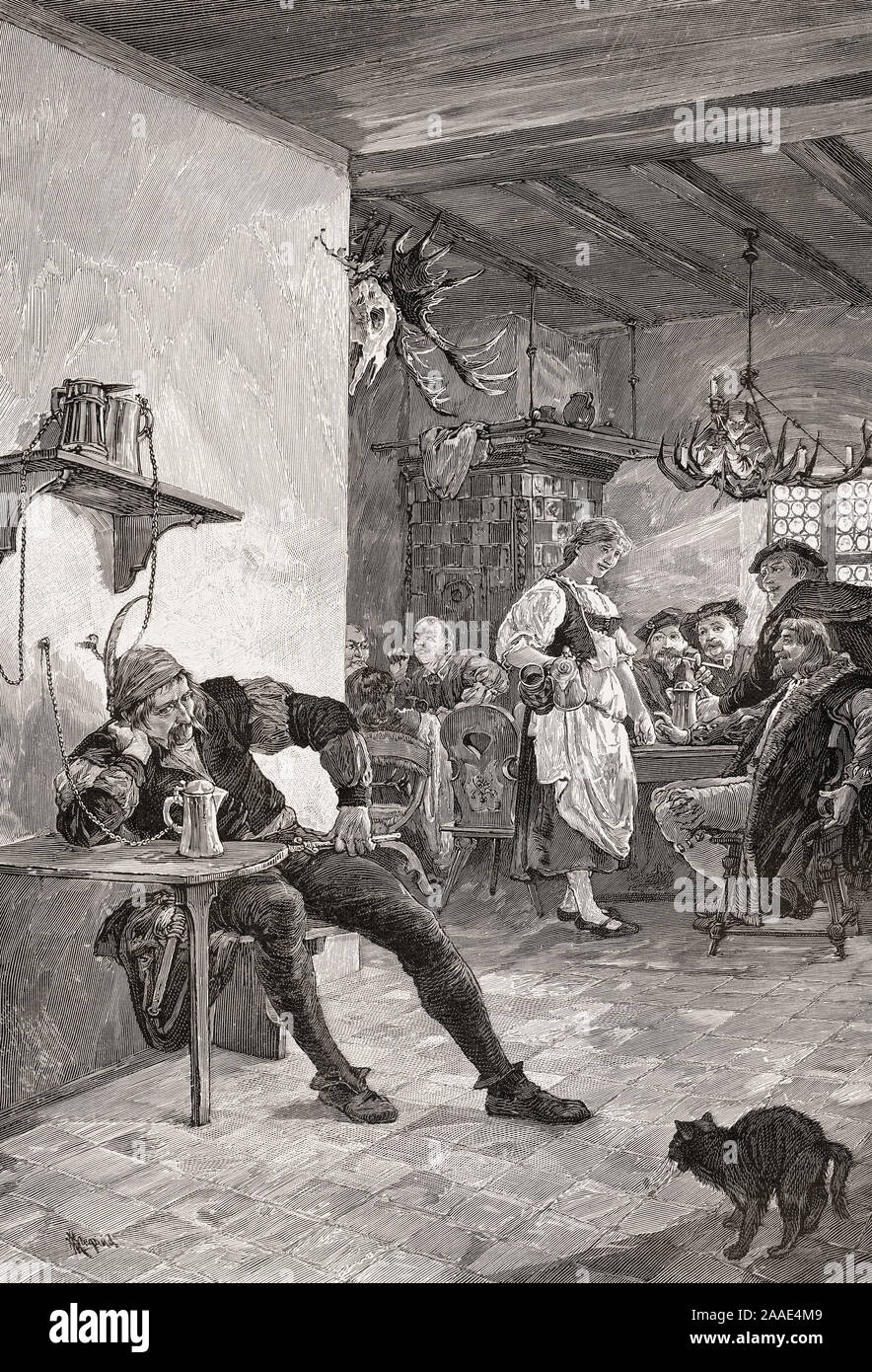 the seat of an executioner in a pub, Germany, Europe, 16th century ...