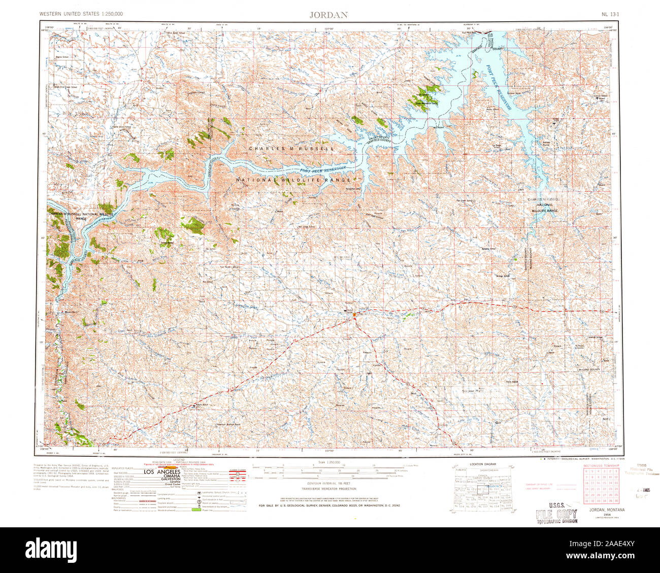 Map of jordan montana Cut Out Stock Images & Pictures - Alamy