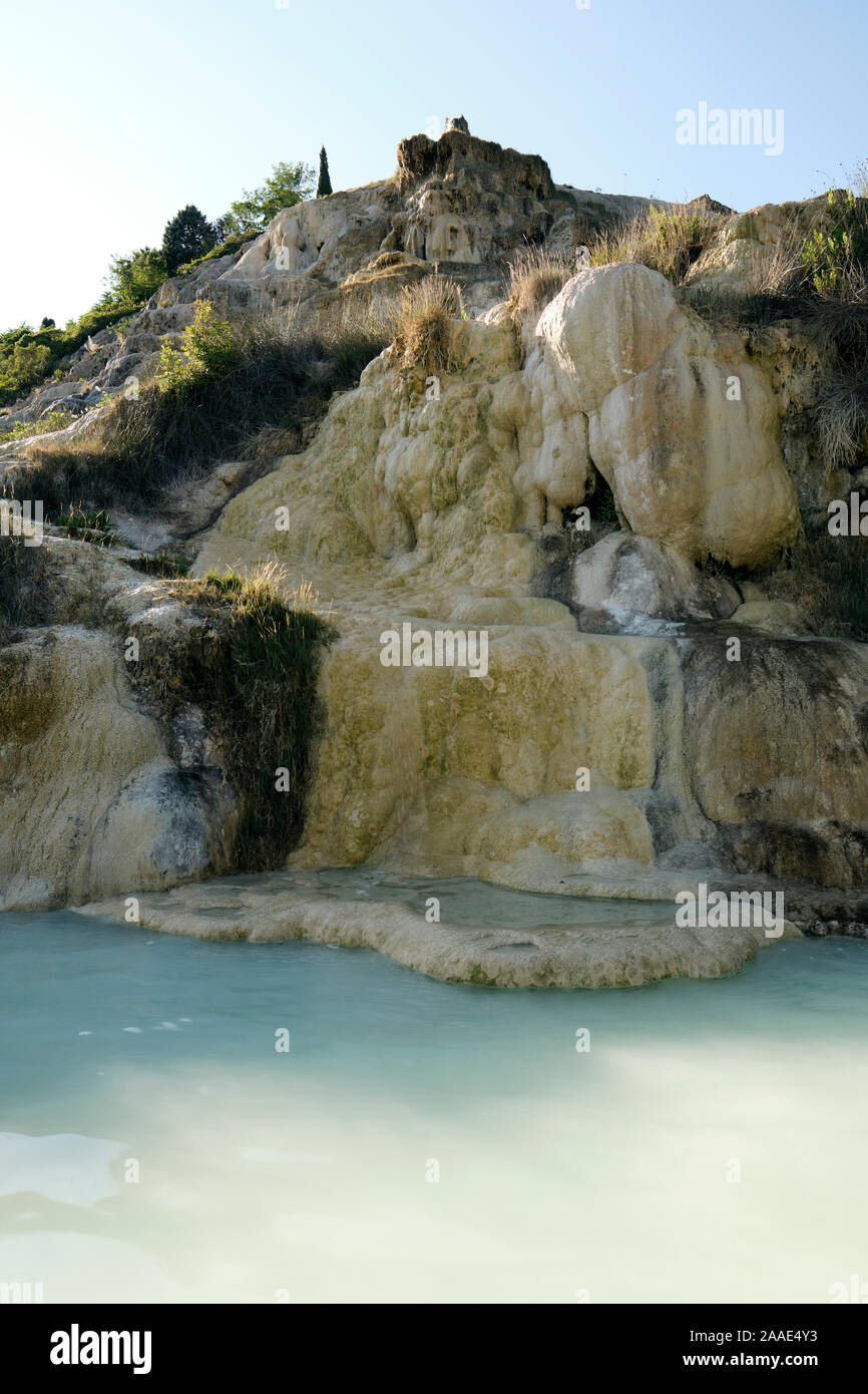 The free public thermal water bathing pool at the ancient thermal ...