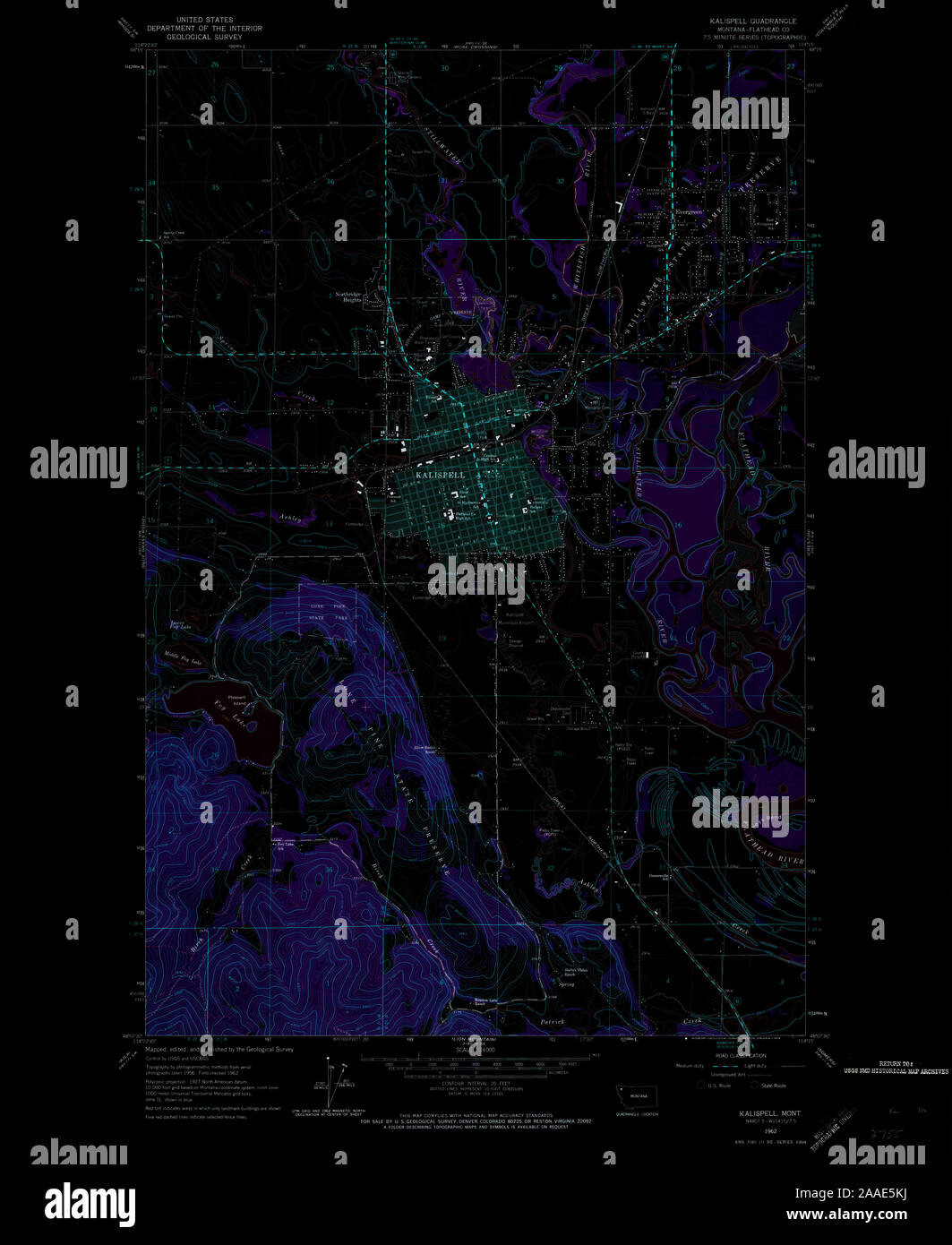 Kalispell montana map hi-res stock photography and images - Alamy
